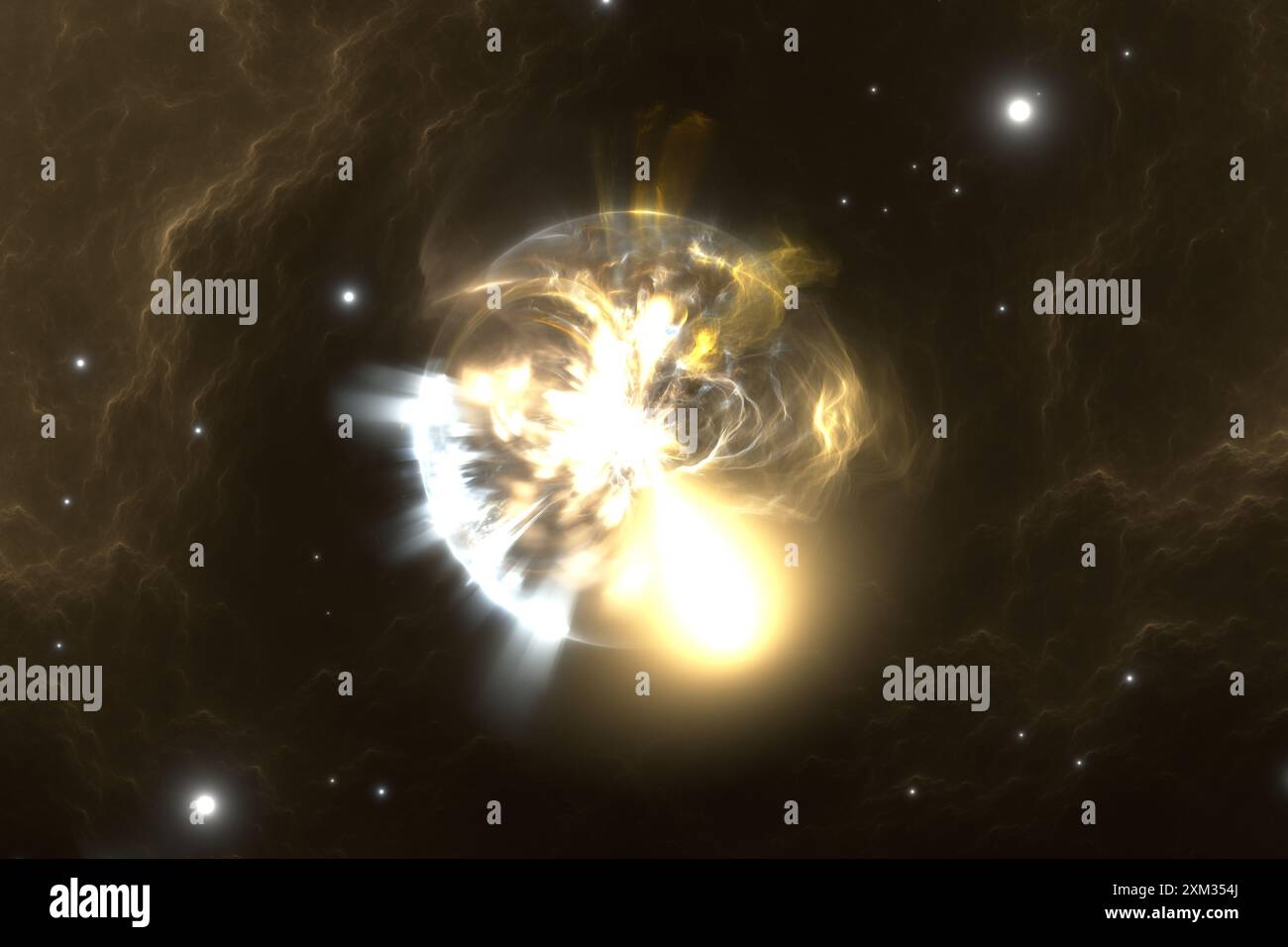 Supergiant star explosion, the very first stars in the universe. 3d ...