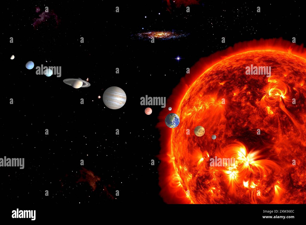 Sun System, Elements are furnished by NASA Stock Photo - Alamy