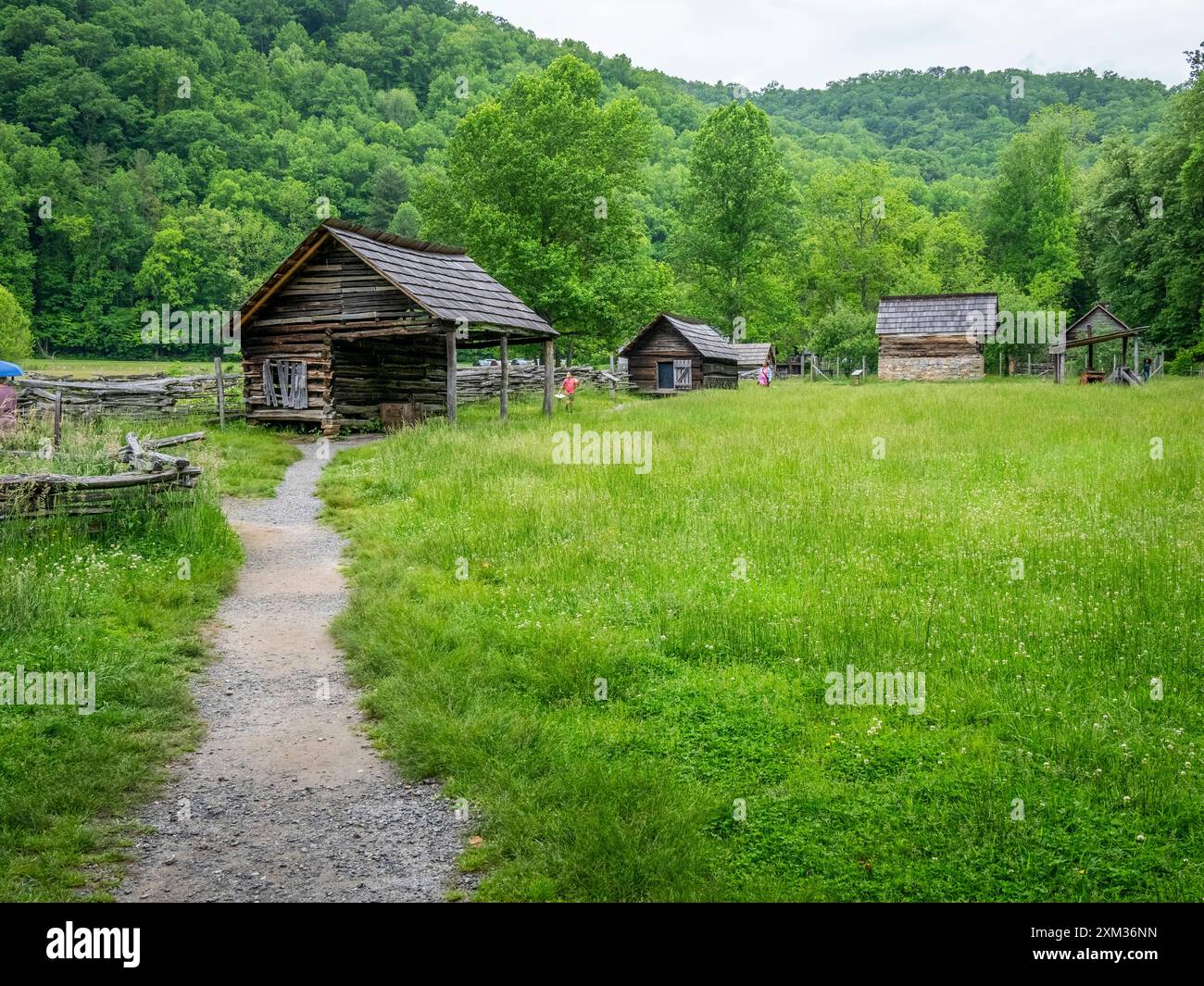 Mountain Farm Museum at the Oconaluftee Visitor Center in the Great ...