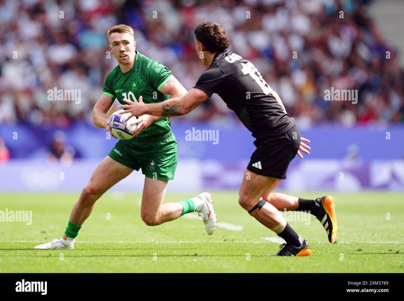 Ireland's Terry Kennedy (left) during the rugby sevens match against ...