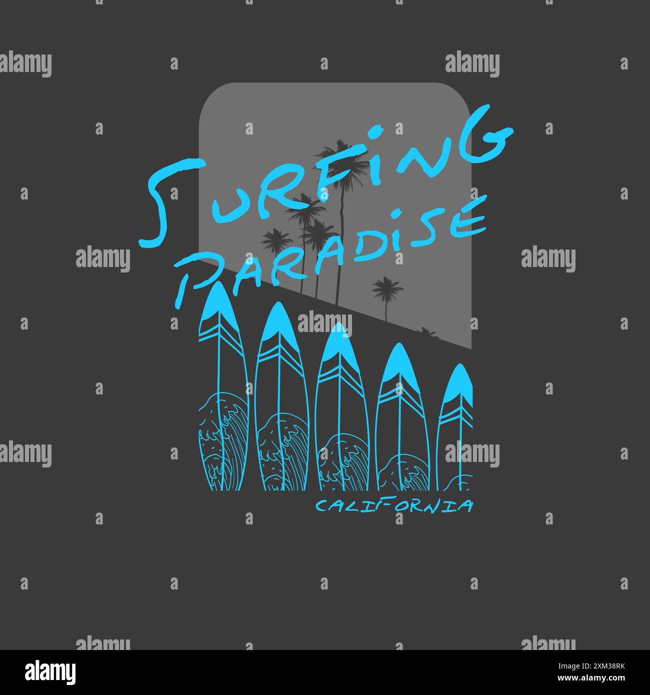 Surfing board illustration Stock Vector Images - Alamy