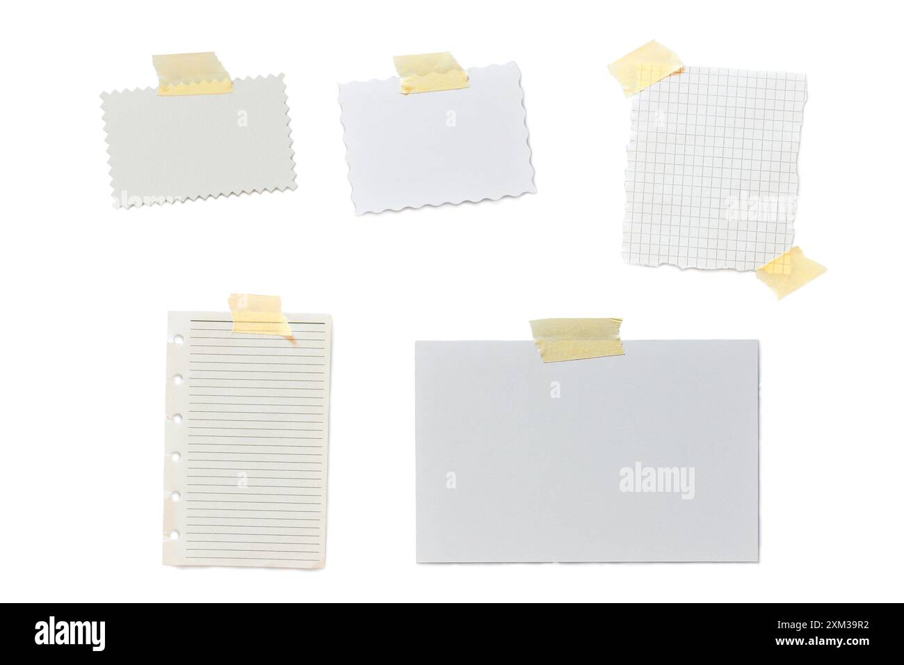 Papier Notiz Zettel Mix, Sortiment, Recycling Stock Photo - Alamy