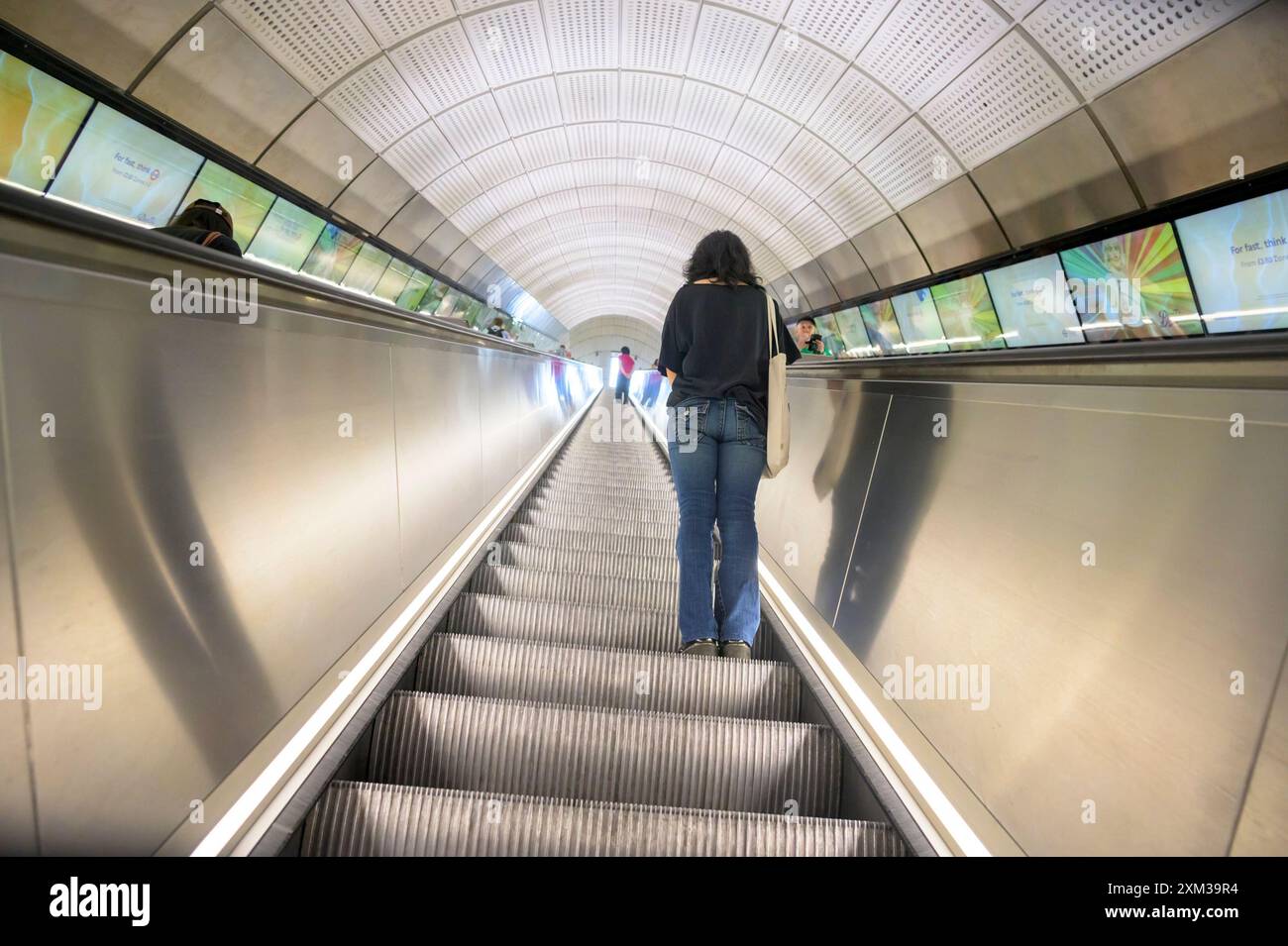 London, UK. Bond Street underground station on the Elizabeth Line Stock ...