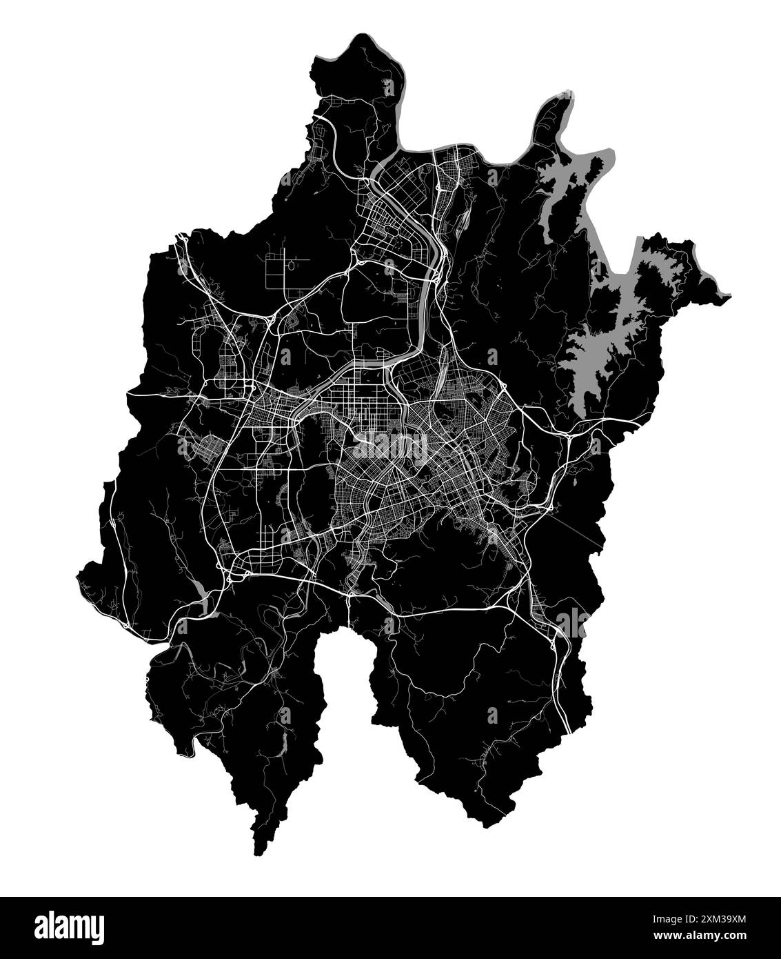 Map of daejeon Cut Out Stock Images & Pictures - Alamy