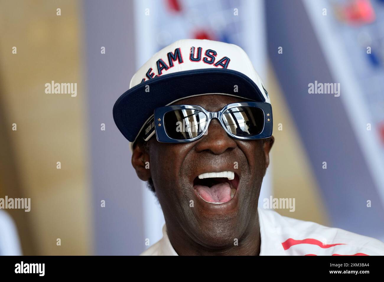 Flavor Flav attends an interview with The Associated Press at the USA ...