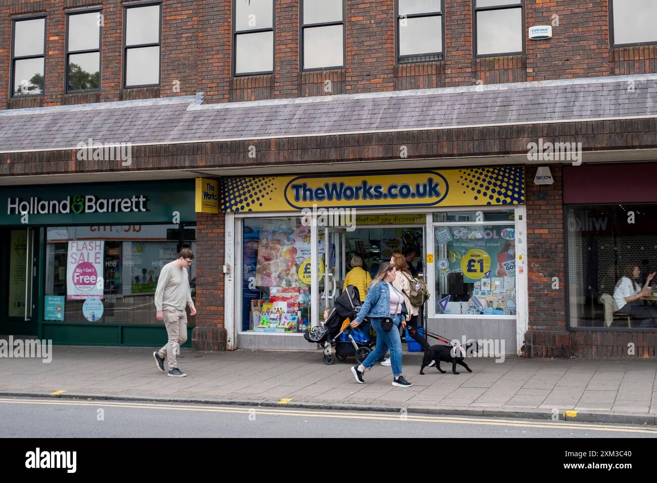 The Works along Kings Heath High Street on 25th July 2024 in Birmingham ...