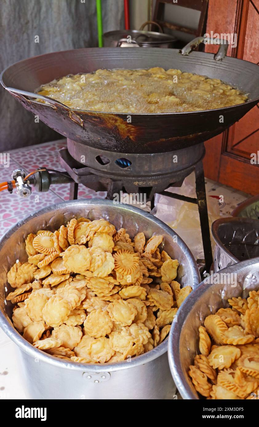 Crust of Kuih Tart or Pineapple Jam Topped Tartlets both Fried and ...