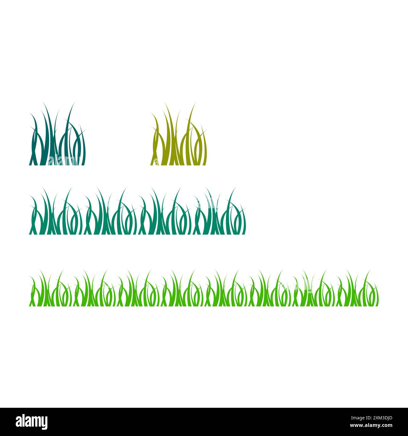 Grass vector icons. Different growth stages. Nature and plant symbols ...