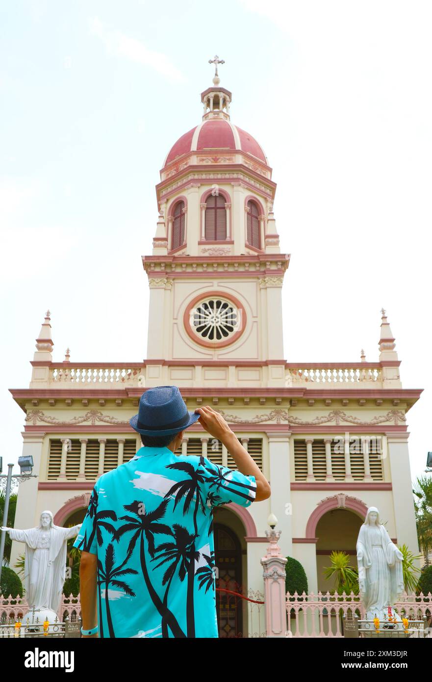 Visitor Admiring Santa Cruz Catholic Church, a Stunning Historical ...