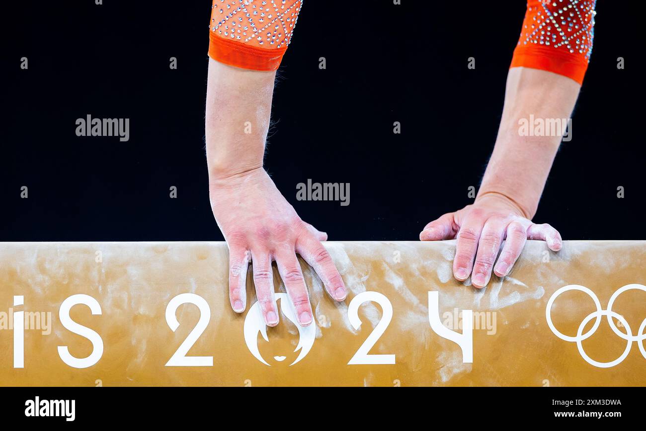 PARIS - A Dutch gymnast during the official podium training for the ...