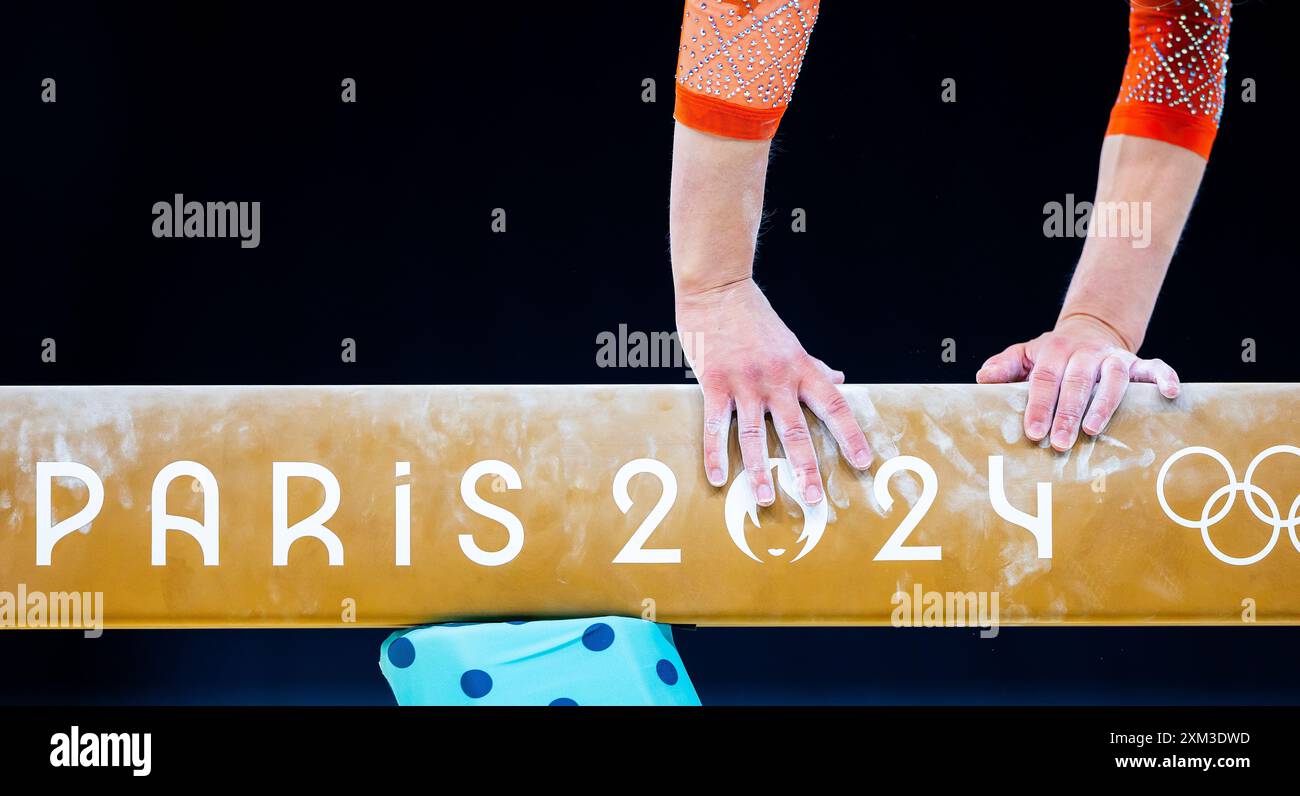PARIS - A Dutch gymnast during the official podium training for the ...