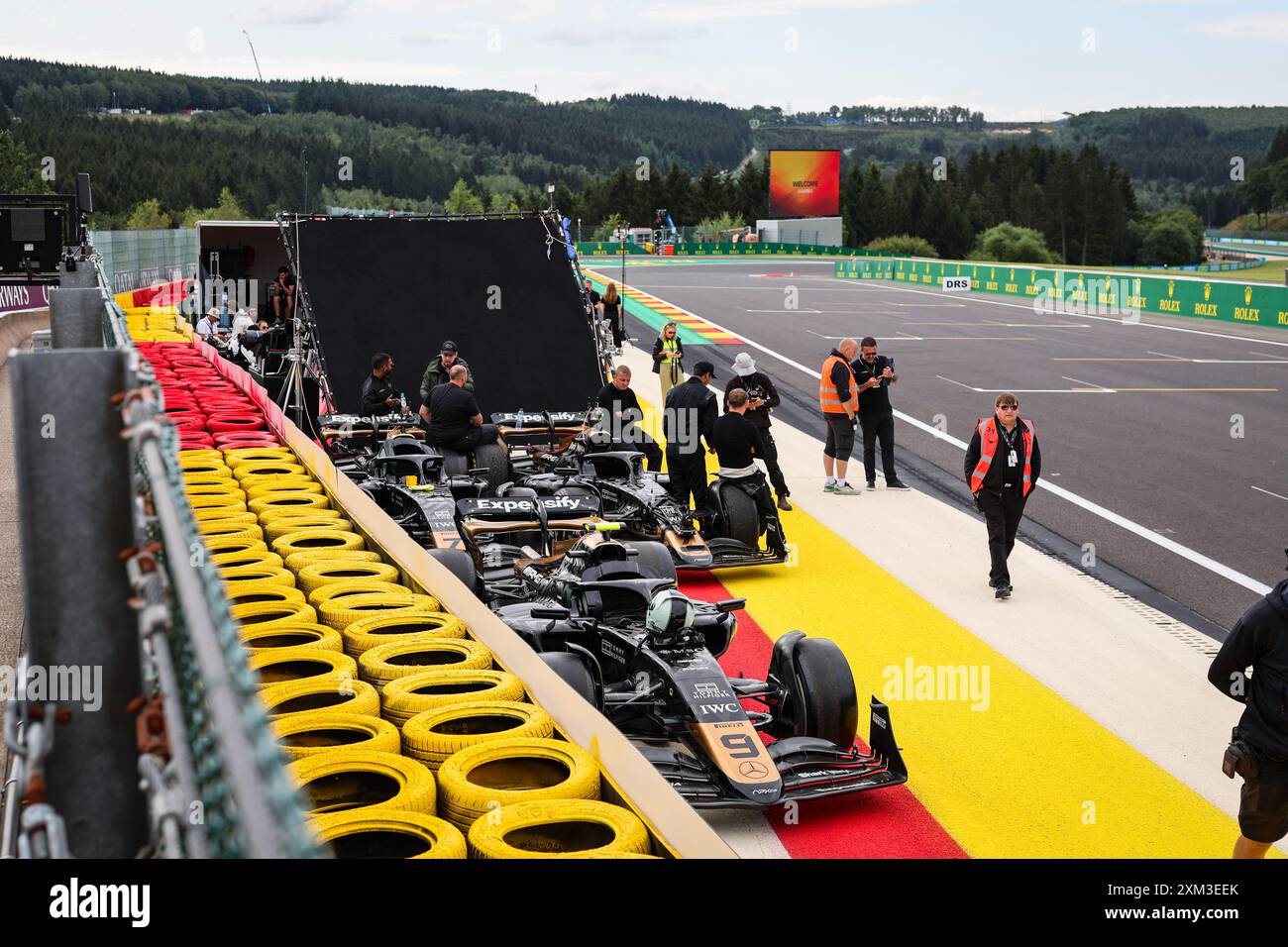 APX GP Team crew filming in the paddock for the Apex F1 movie by Apple ...