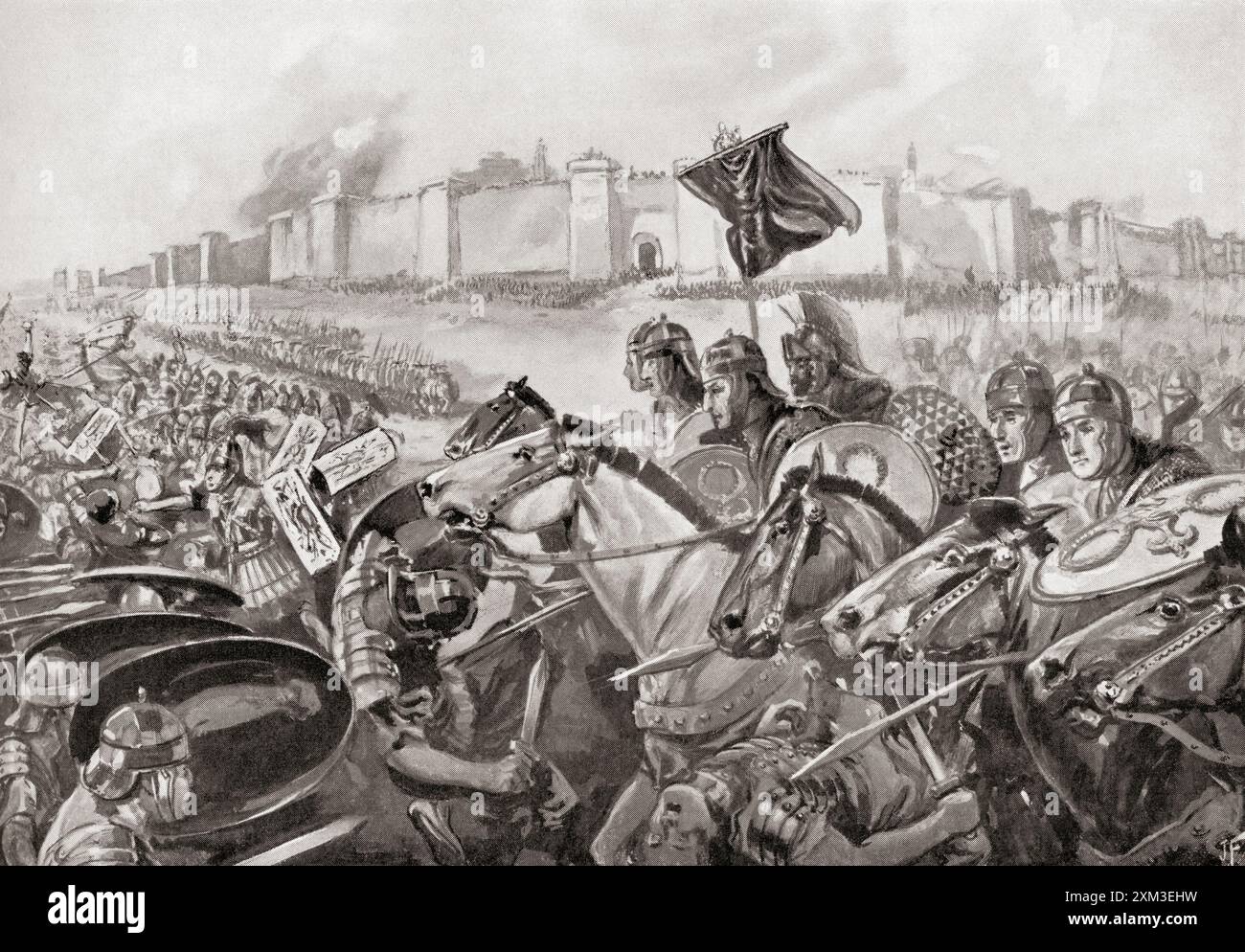 The relief of the Mamertines, mercenaries of Italian origin, in the ...