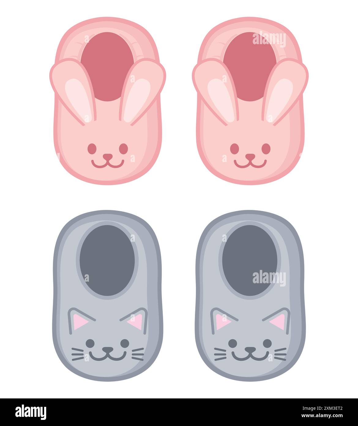 Plush slippers Stock Vector Images - Alamy