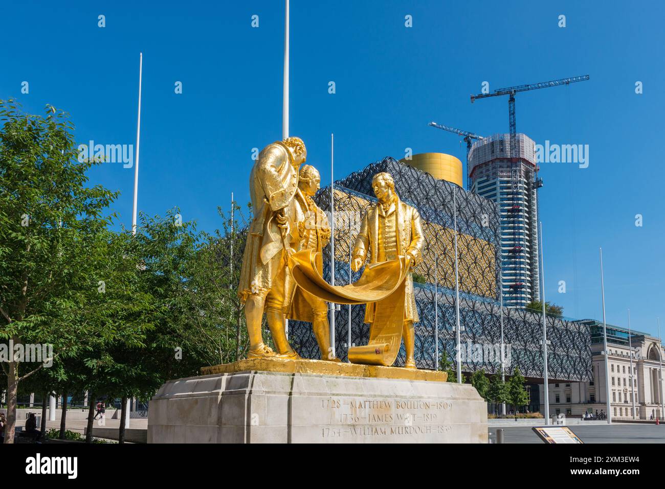 "The Golden Boys" guilded statue of Matthew Bolton,William Murdoch and ...