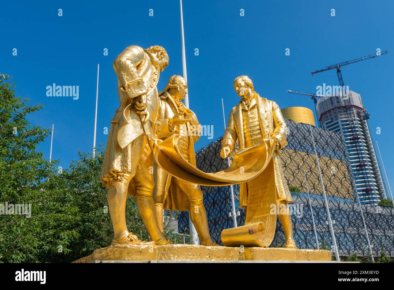 "The Golden Boys" guilded statue of Matthew Bolton,William Murdoch and ...