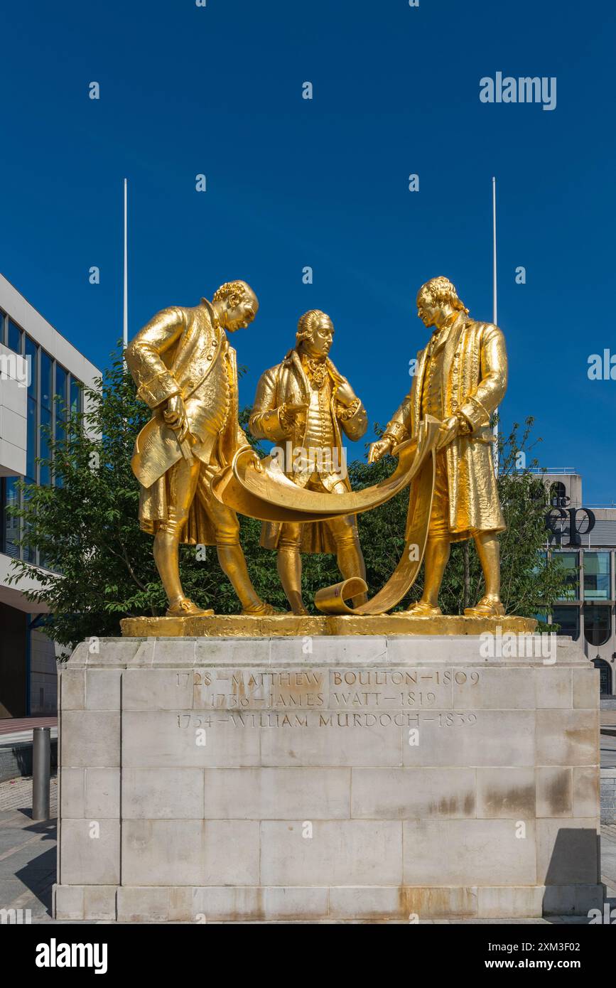 "The Golden Boys" guilded statue of Matthew Bolton,William Murdoch and ...