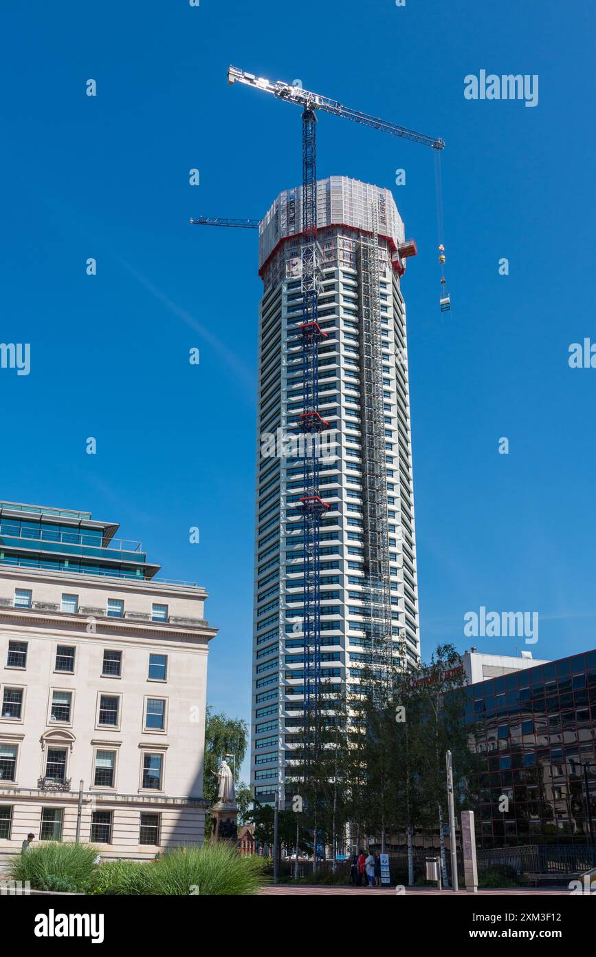 Construction continues of The Octagon, a 49 storey octagonal ...