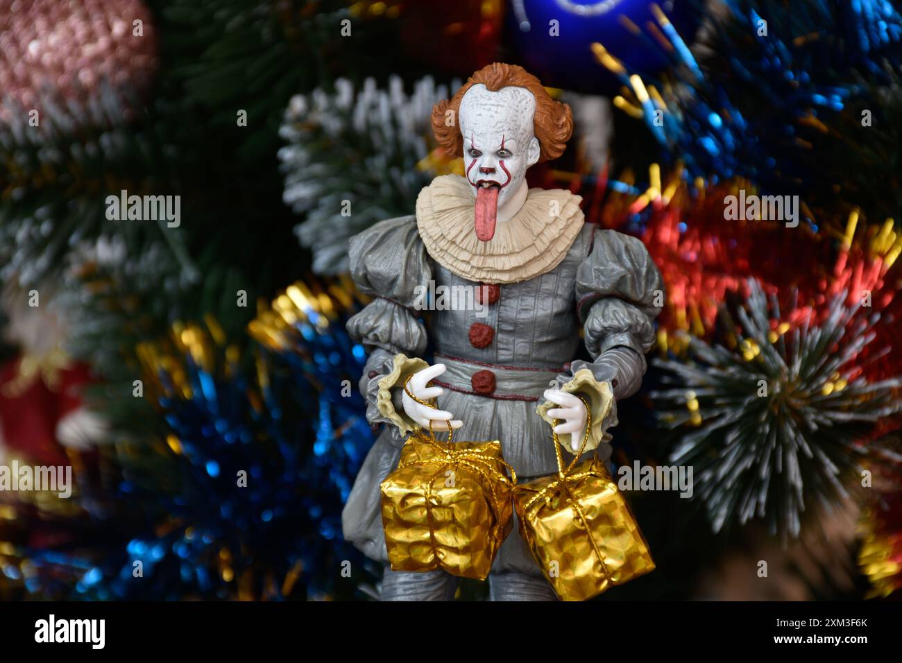 NECA action figure of Pennywise clown from horror movie It. Toy with ...
