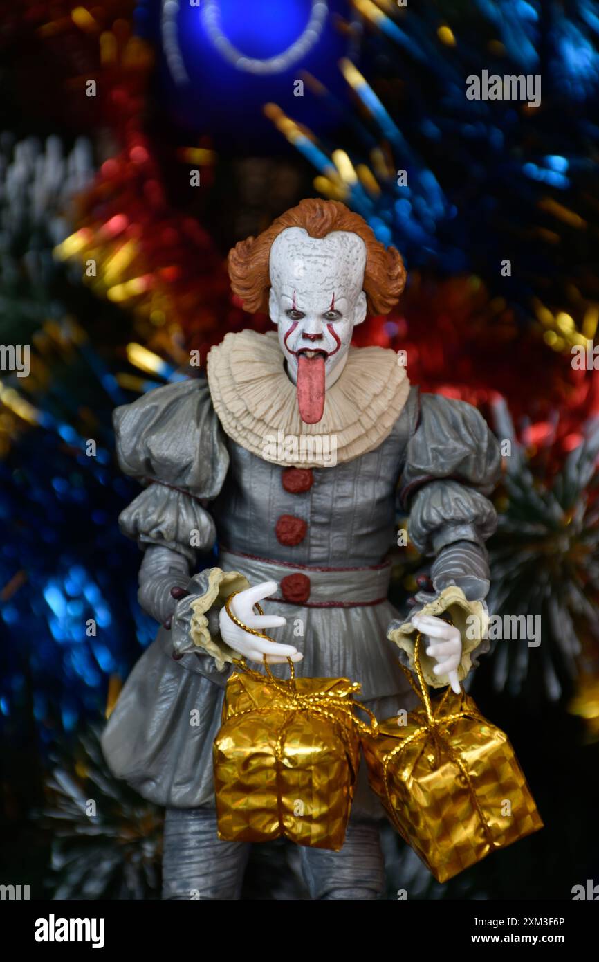 NECA action figure of Pennywise clown from horror movie It. Toy with ...