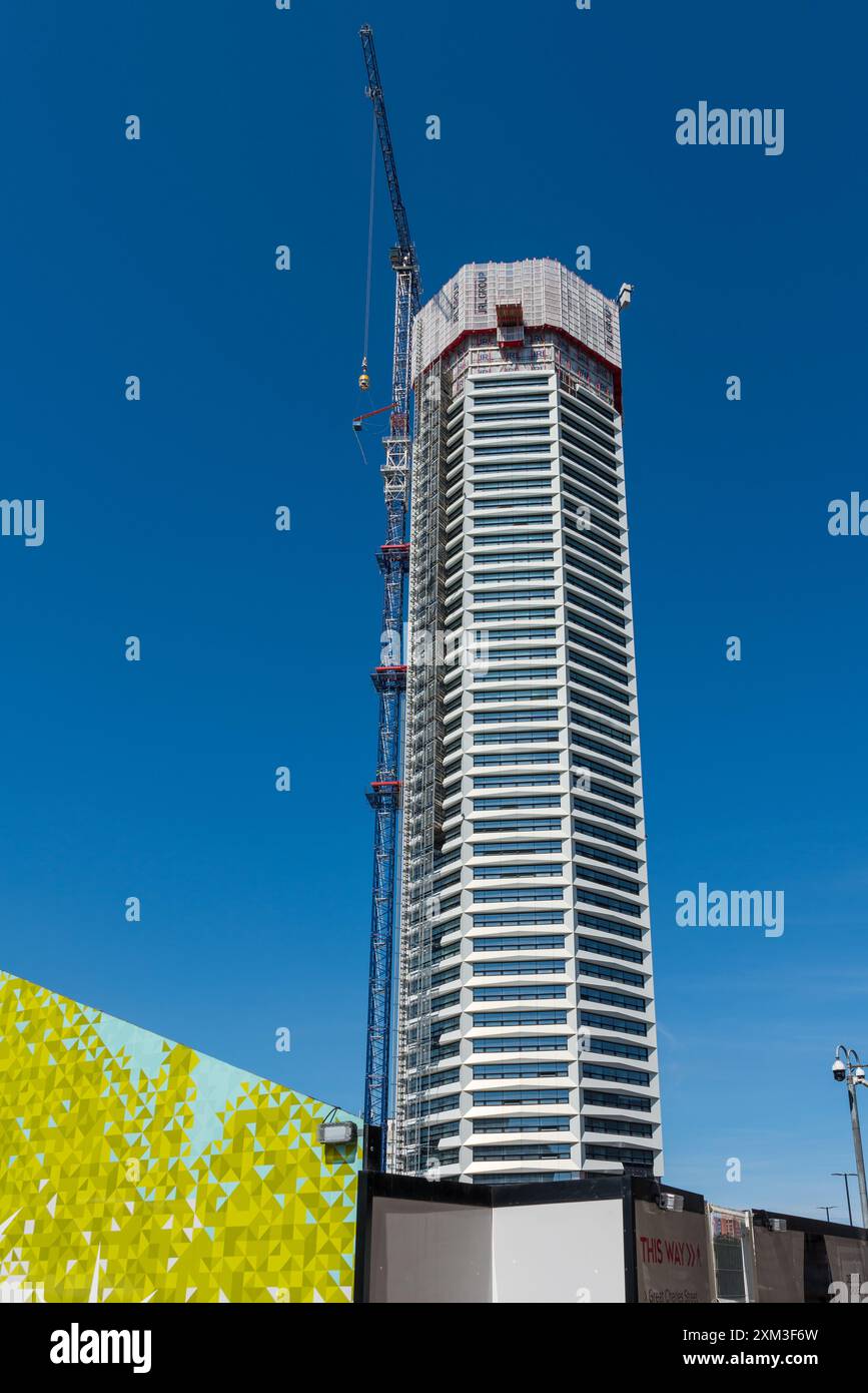 Construction continues of The Octagon, a 49 storey octagonal ...