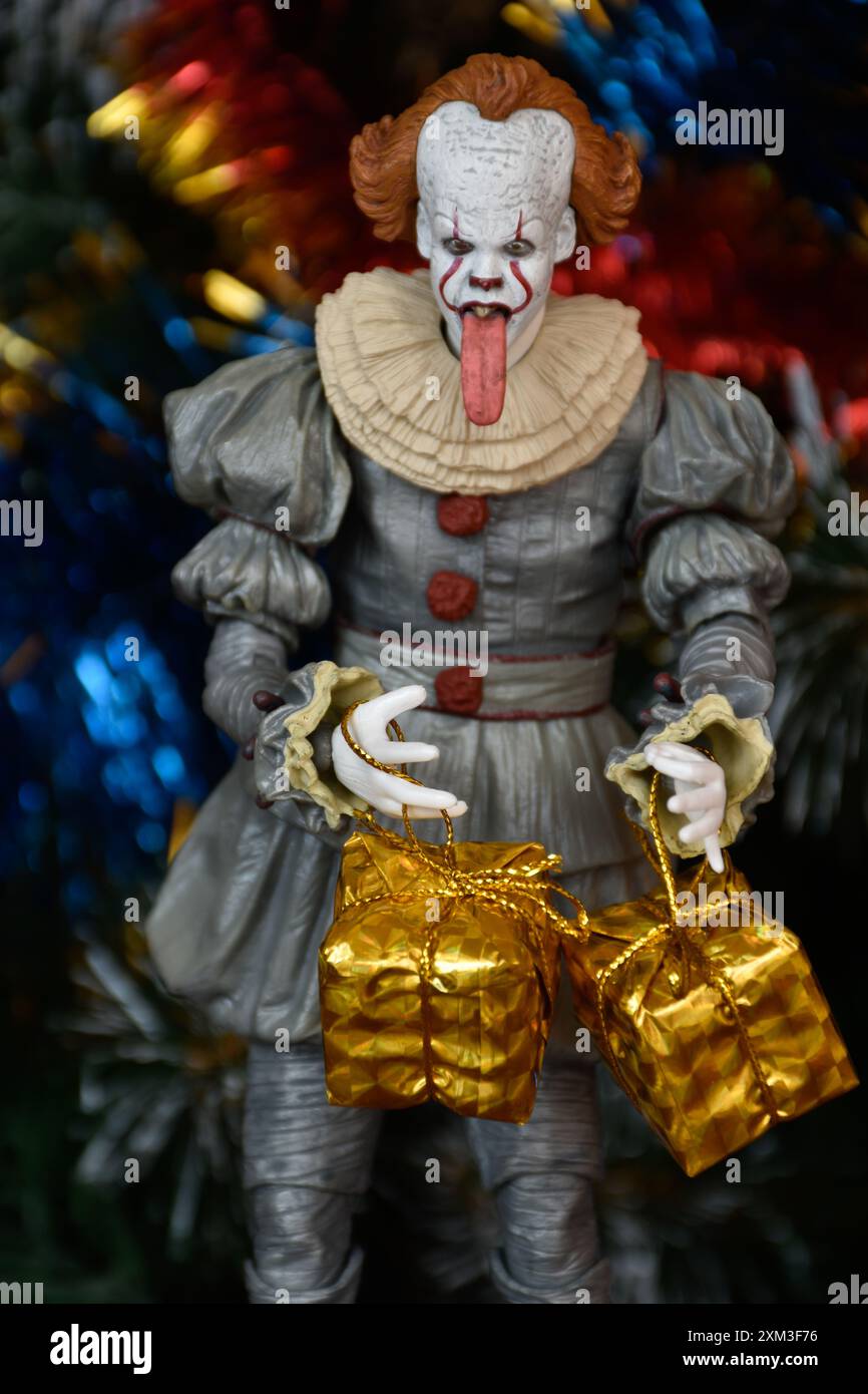 NECA action figure of Pennywise clown from horror movie It. Toy with ...