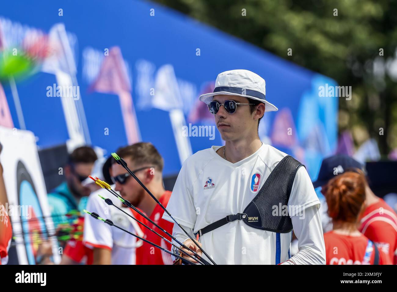 ADDISÂ Baptiste of France Men's Individual Ranking Round Archery during ...