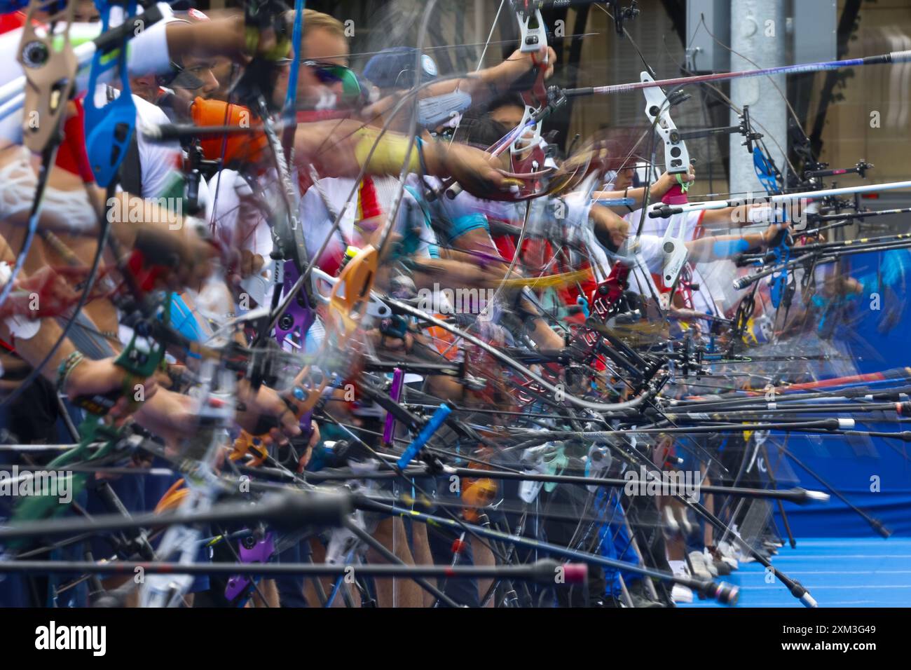 illustration Men's Individual Ranking Round Archery during the Olympic ...