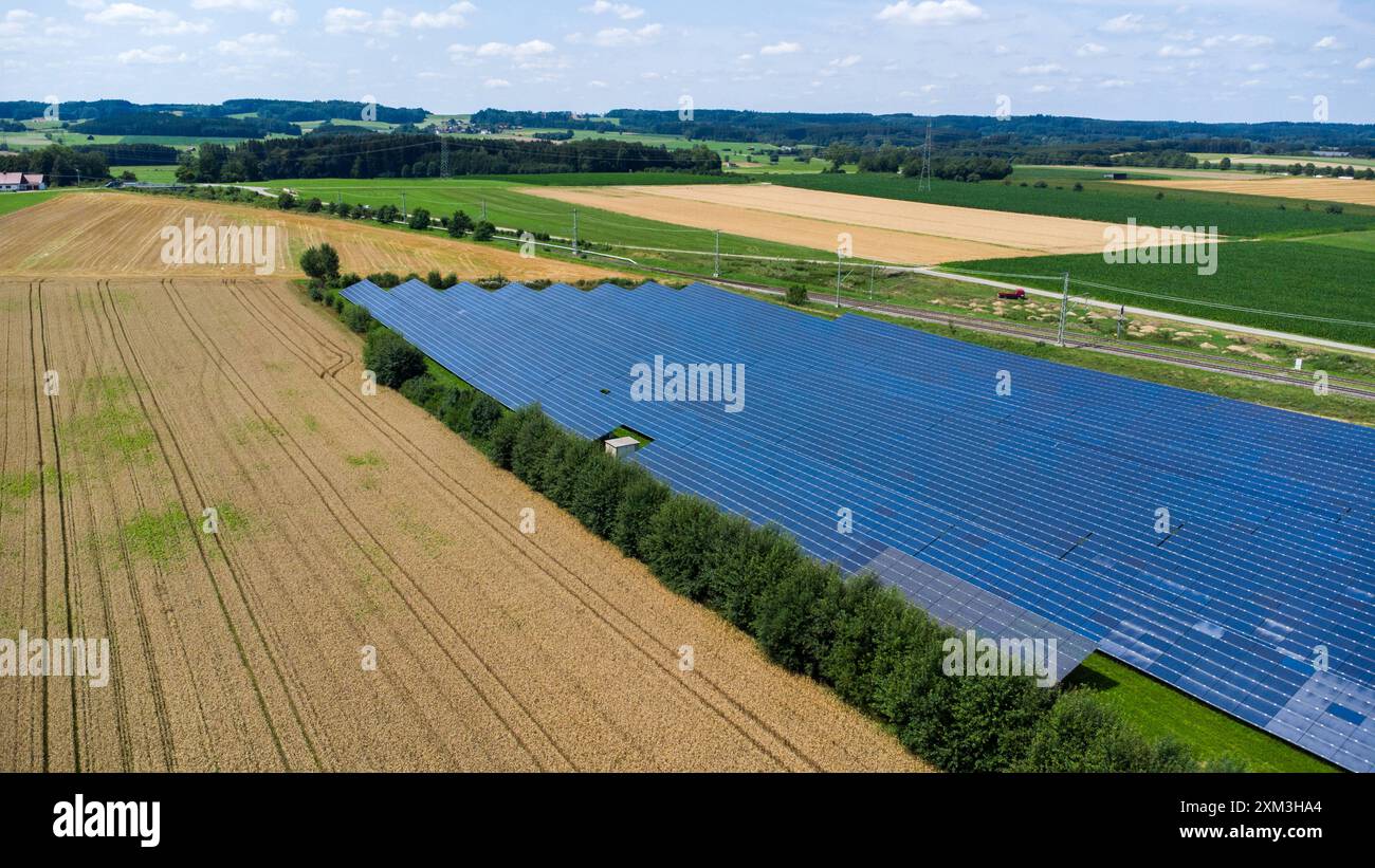 Bavaria, Germany - July 25, 2024: Solar installation in the middle of ...