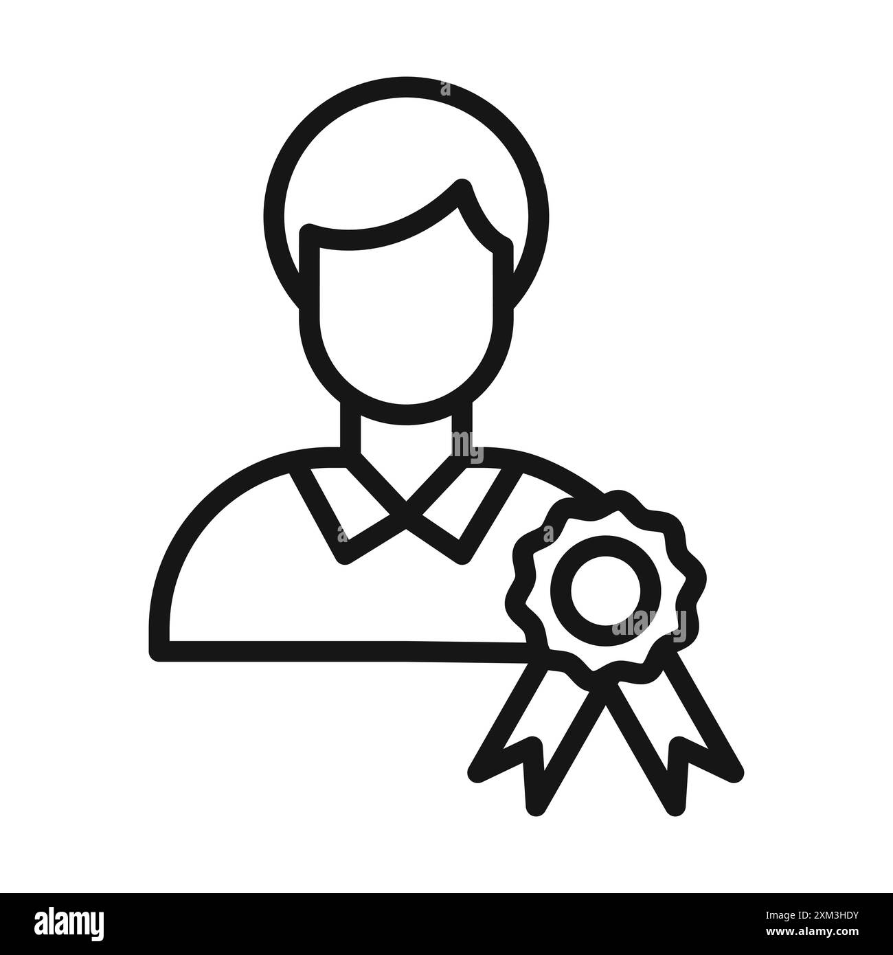 Ambassador icon Black line art vector in black and white outline set ...
