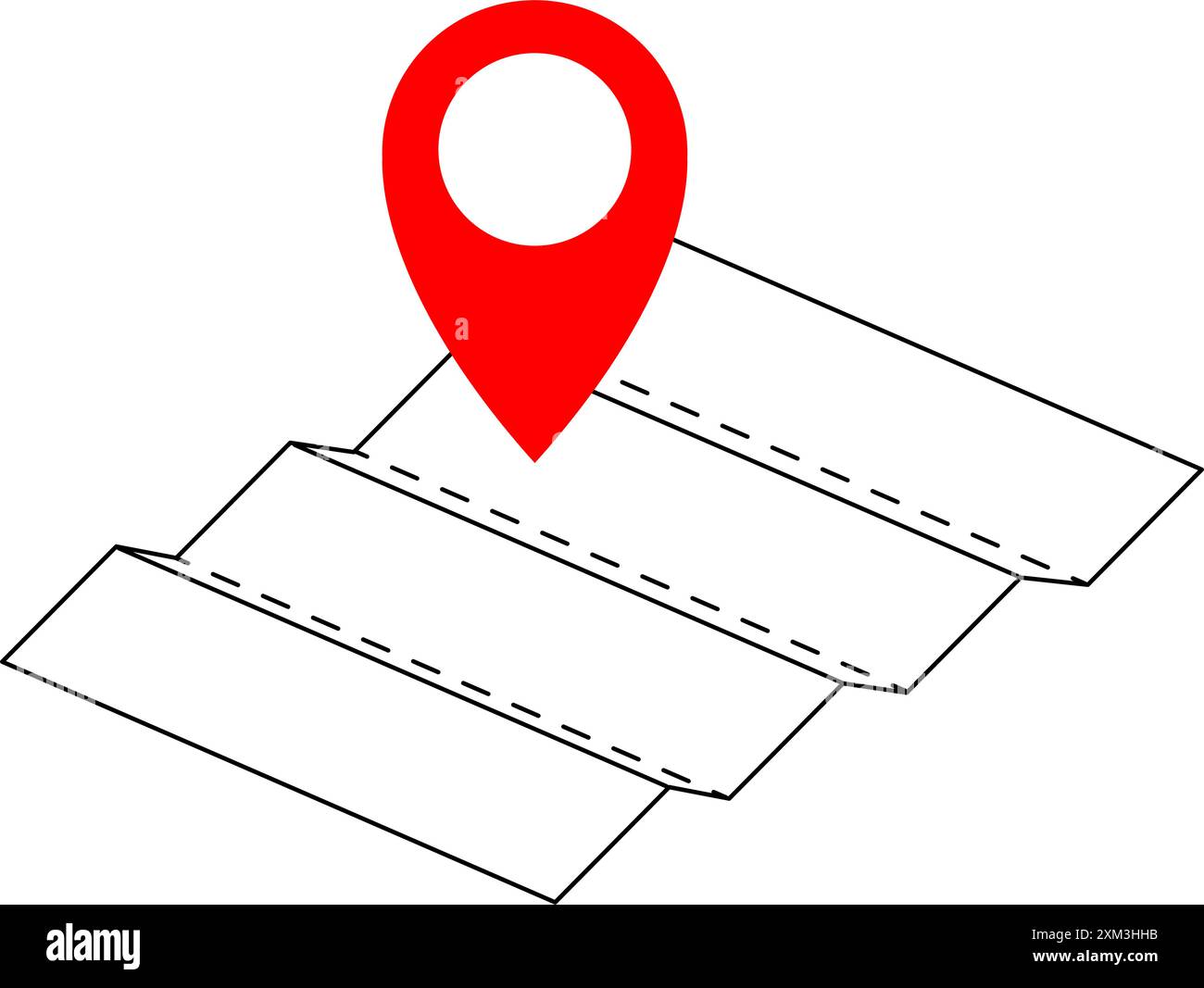 Map and location pin symbol icon. geolocation on map. vector ...