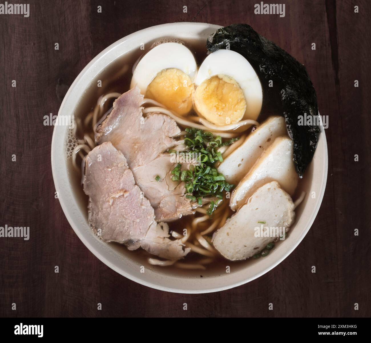 special wantan soup, with pork meat and vegetables. peruvian food ...