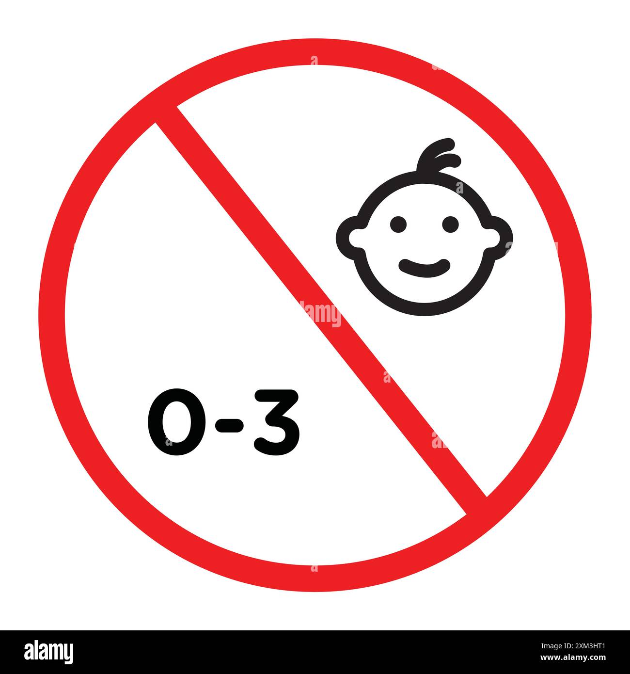Age restriction sign for child icon Black line art vector in black and ...