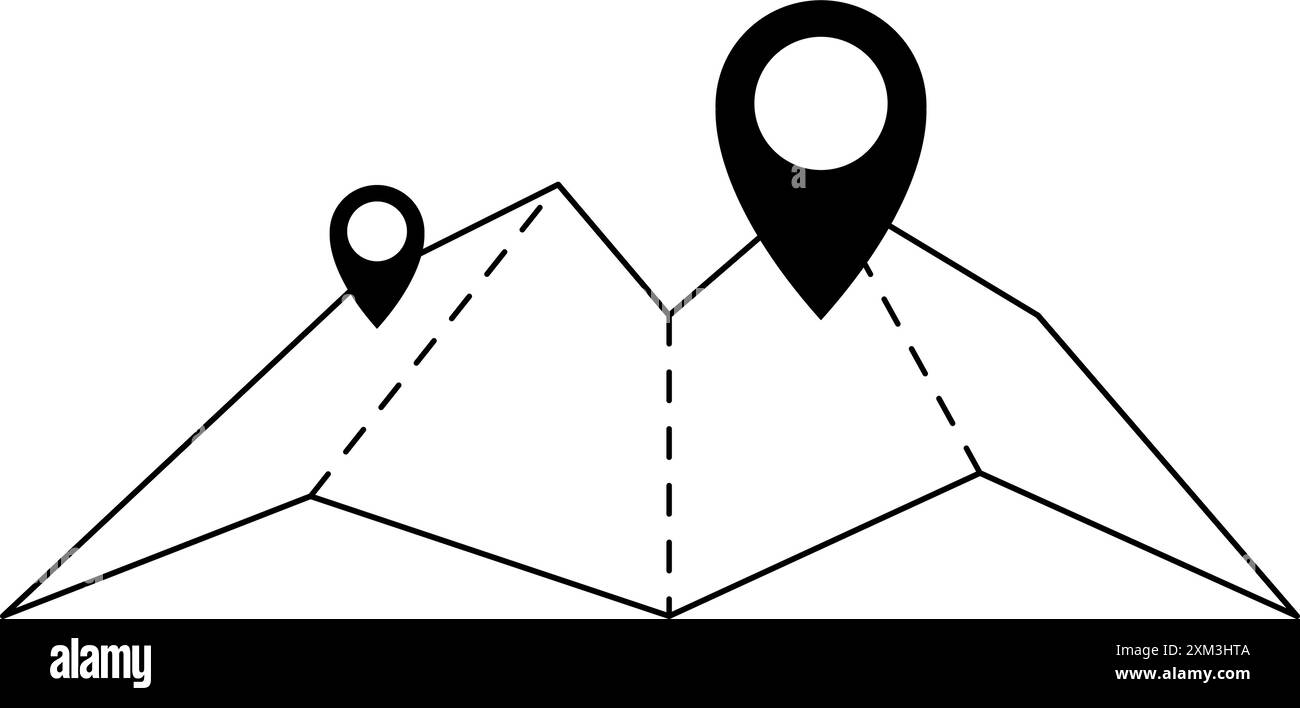 Location pins graphic hi-res stock photography and images - Alamy