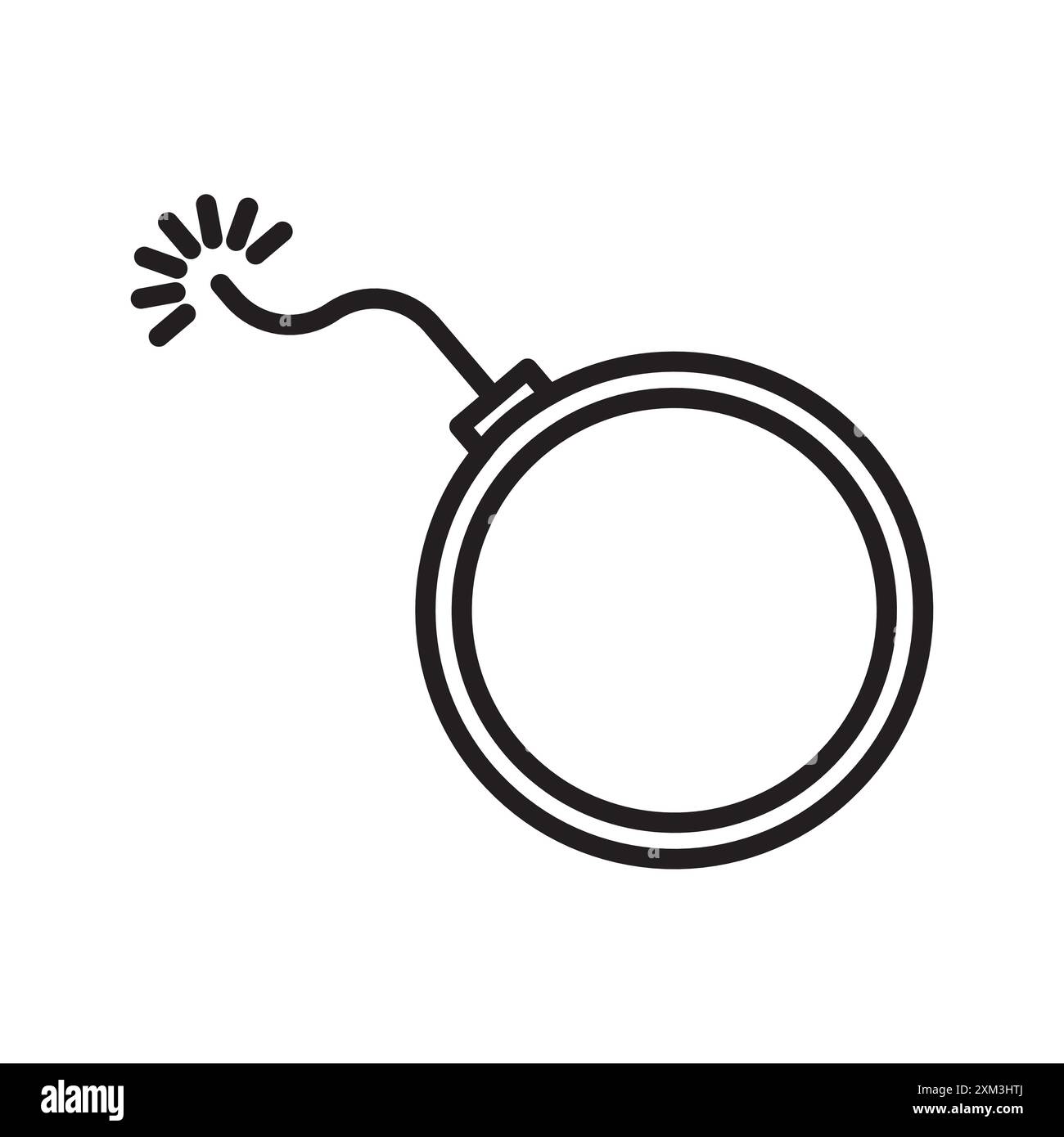 Bomb icon Black line art vector in black and white outline set collection sign Stock Vector ...