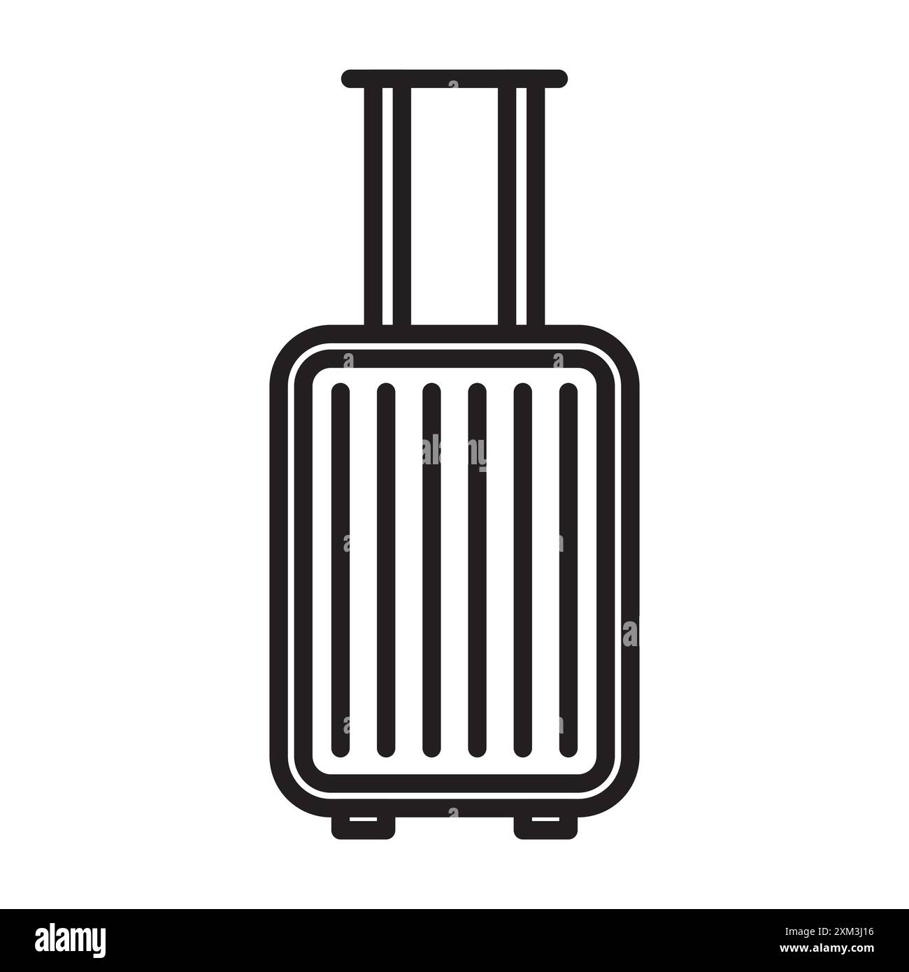 Baggage icon Black line art vector in black and white outline set ...