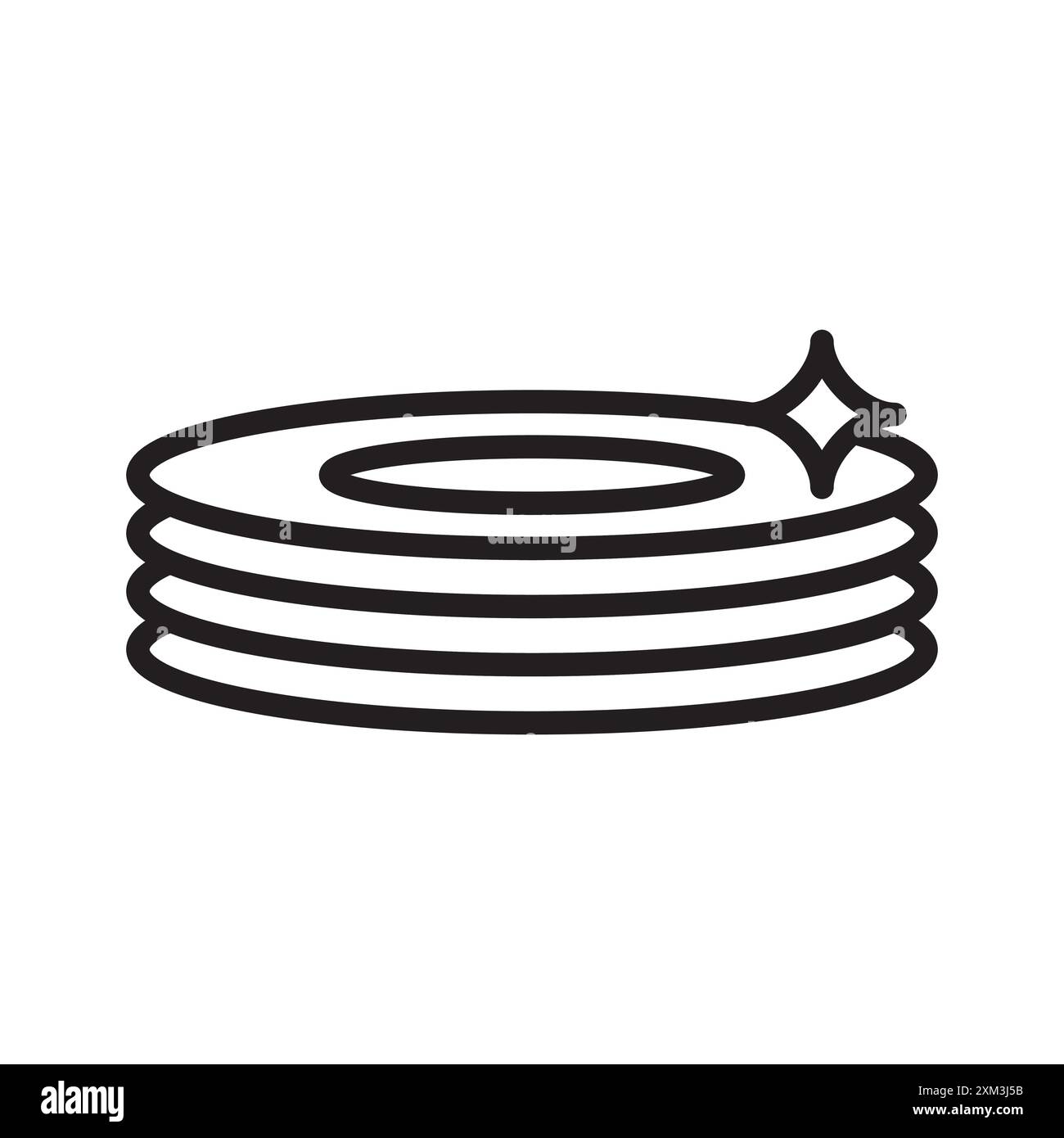 Empty stacked plates Stock Vector Images - Alamy
