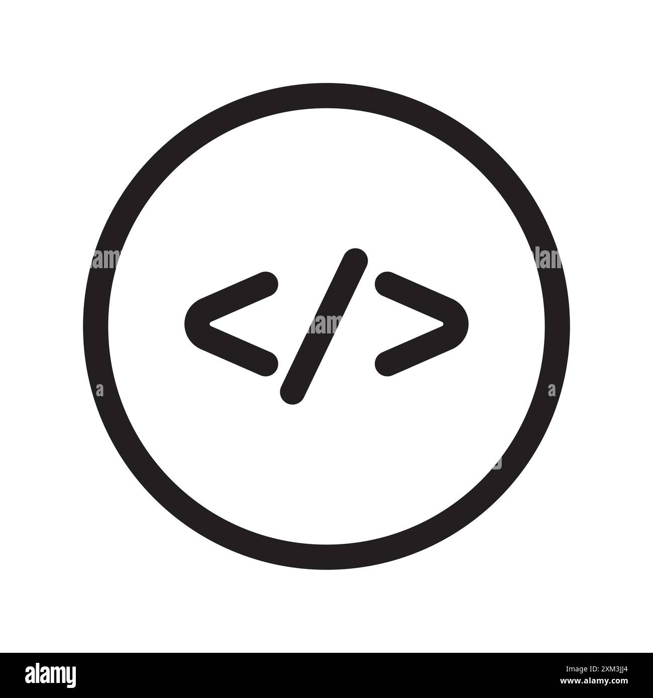 Coding icon Black line art vector in black and white outline set ...