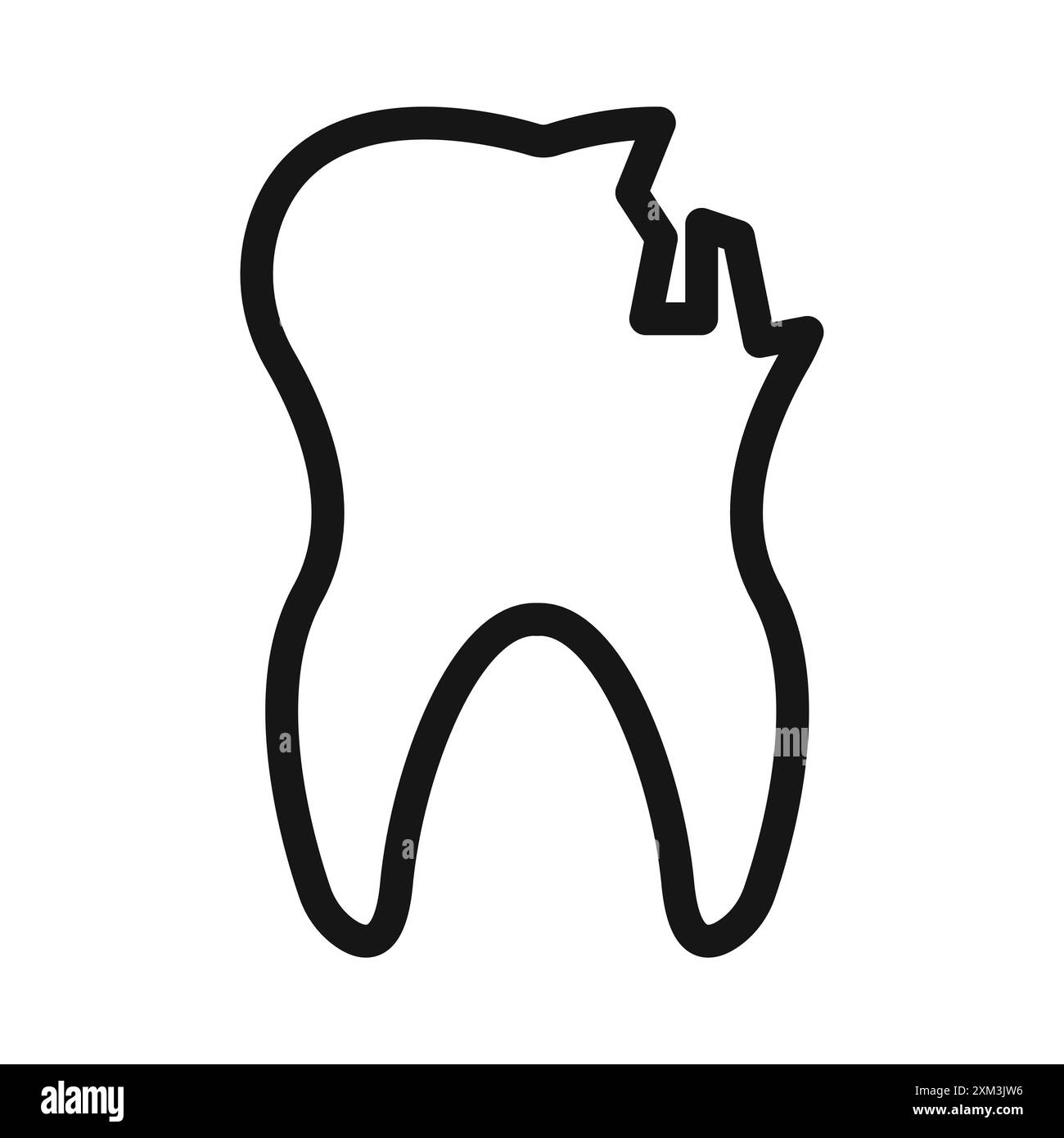 Cavities icon Black line art vector in black and white outline set ...