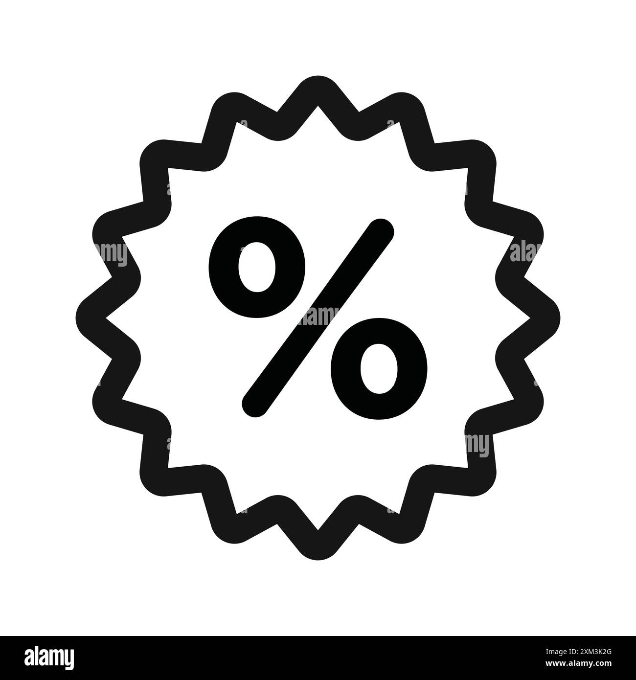 Discount icon Black line art vector in black and white outline set ...