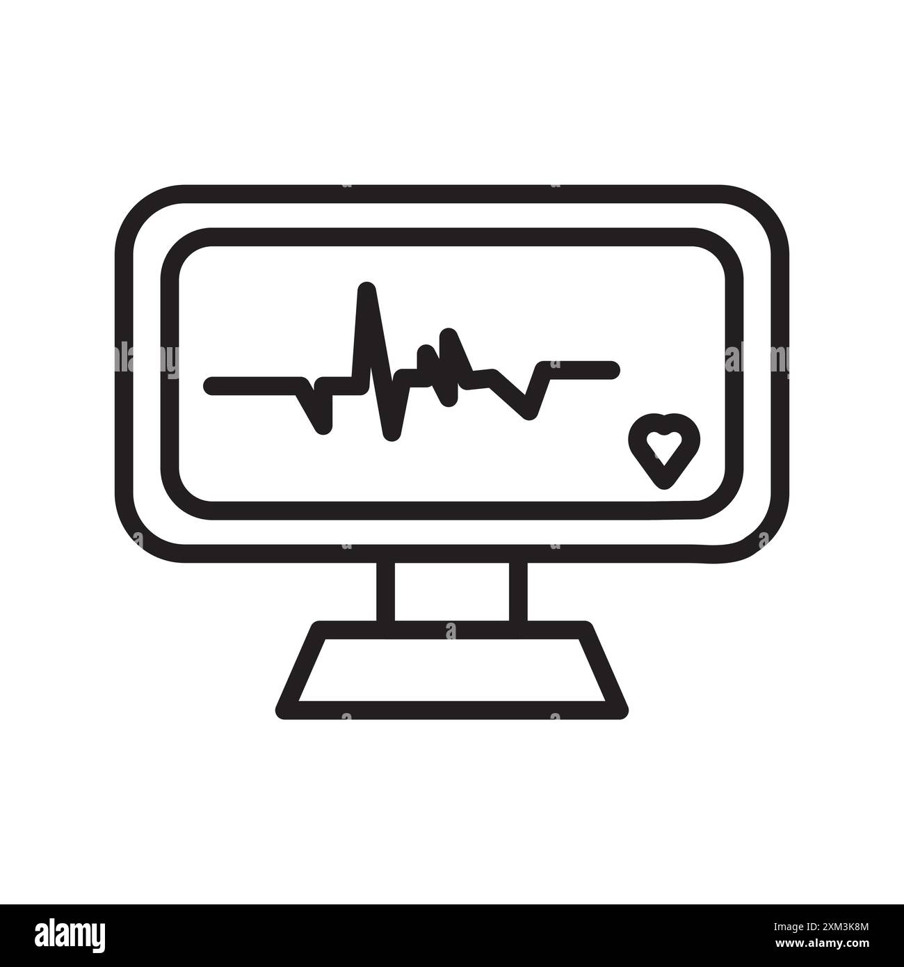 Electrocardiogram ekg ecg black white hi-res stock photography and ...
