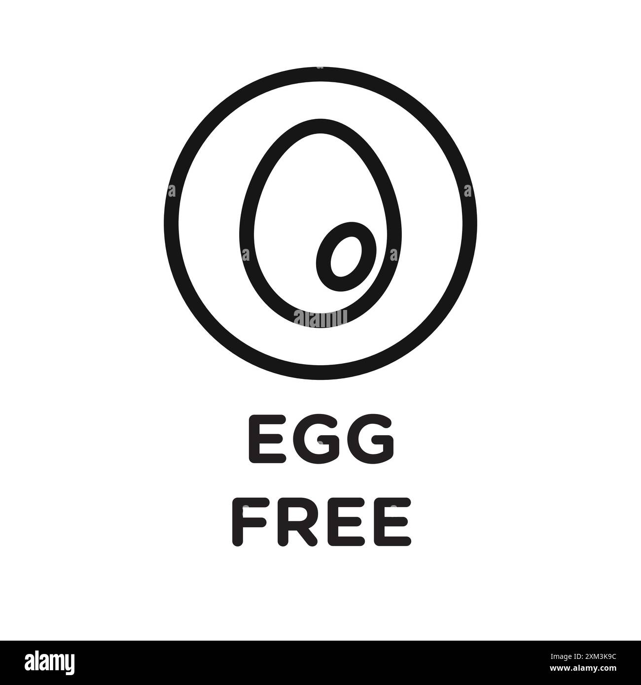 egg free icon Black line art vector in black and white outline set ...