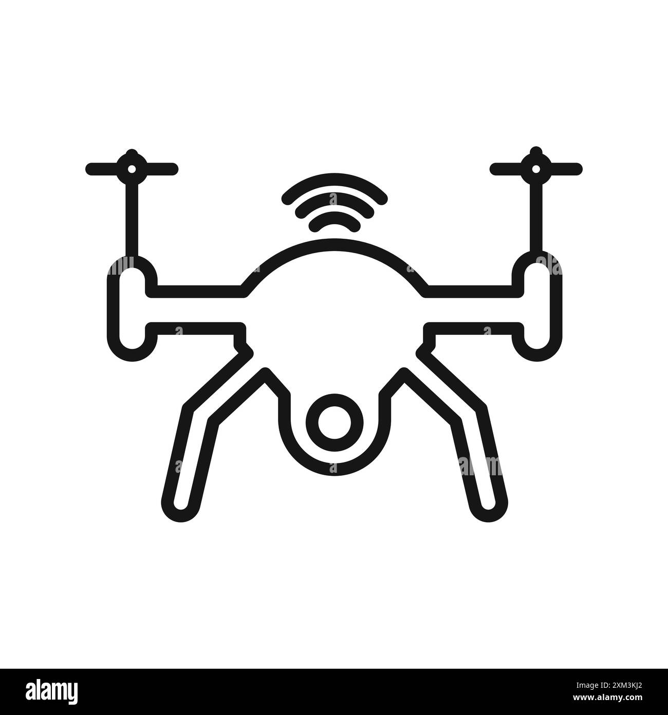Drone Technology icon Black line art vector in black and white outline set collection sign Stock ...