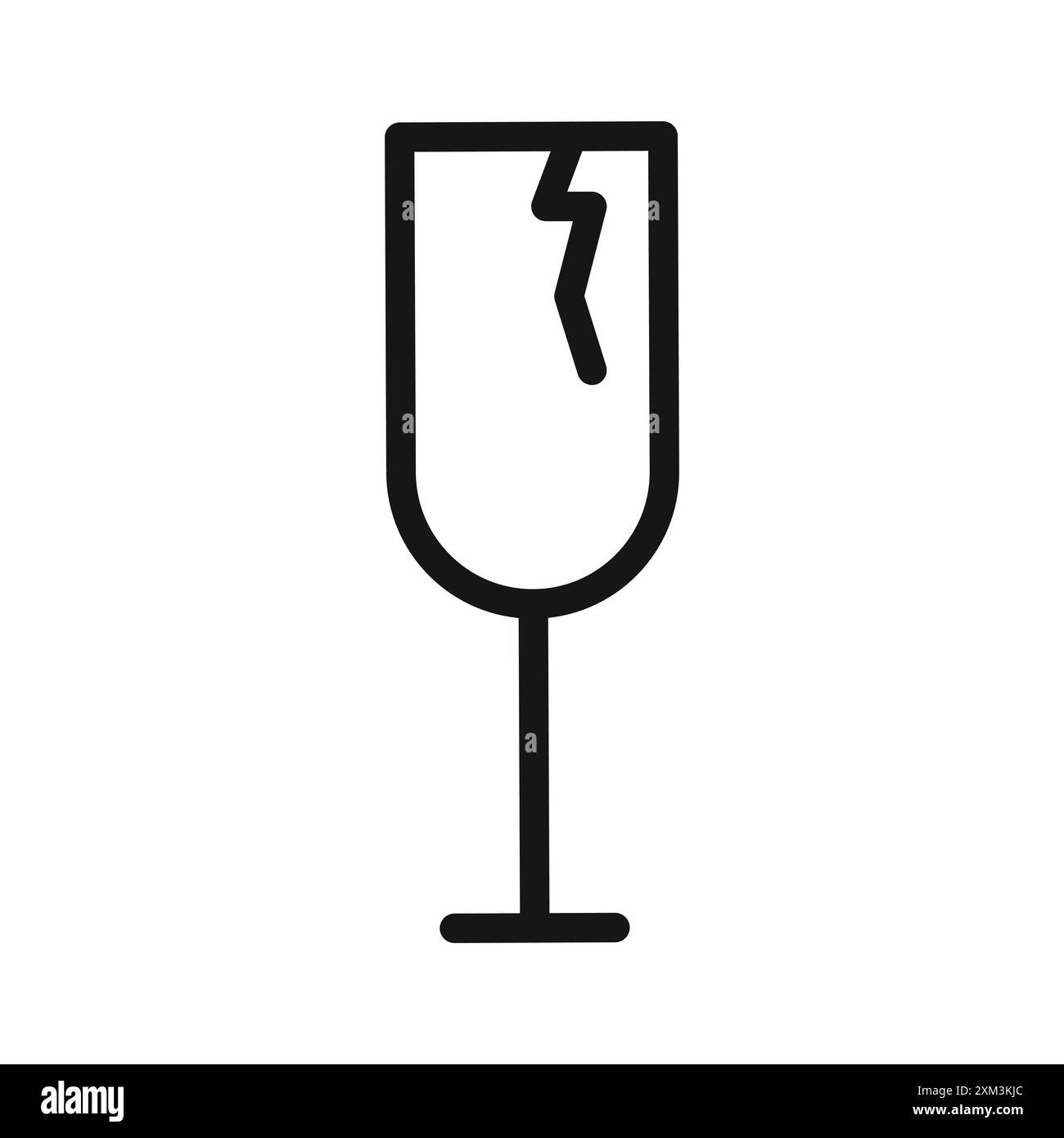 Fragile package icon Black line art vector in black and white outline set collection sign Stock ...