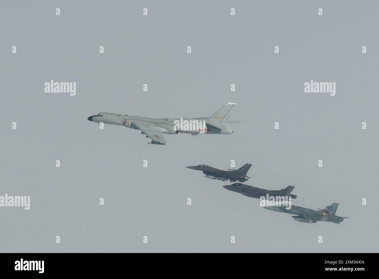 United States. 24th July, 2024. Two CF-18 Hornets, two F-35 Lighting II ...