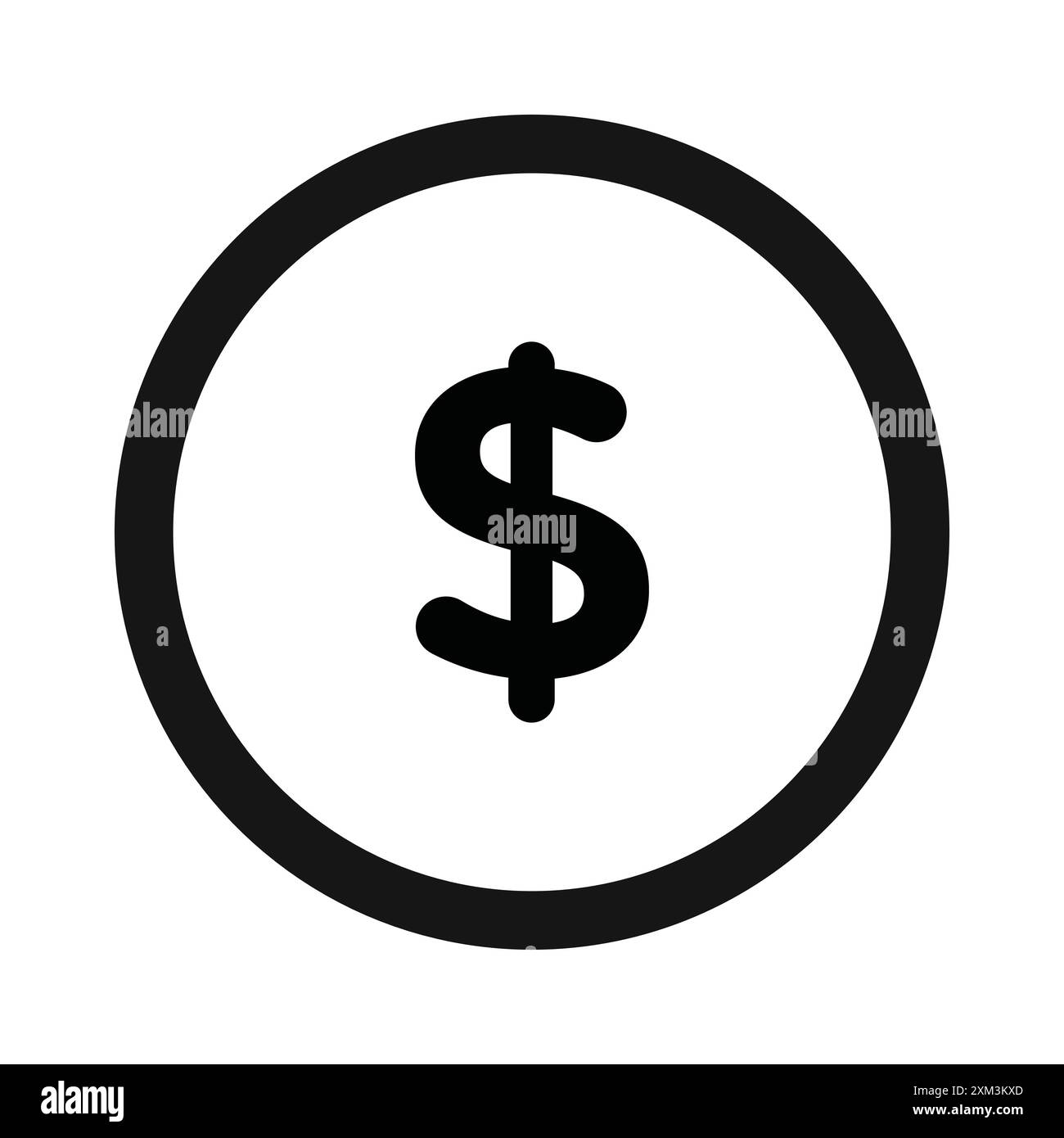 Dollar in circle icon Cut Out Stock Images & Pictures - Alamy