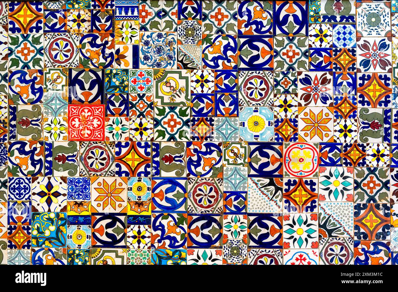 Colorful abstract moroccan tiles, Talevara pattern, Ceramic floor ...