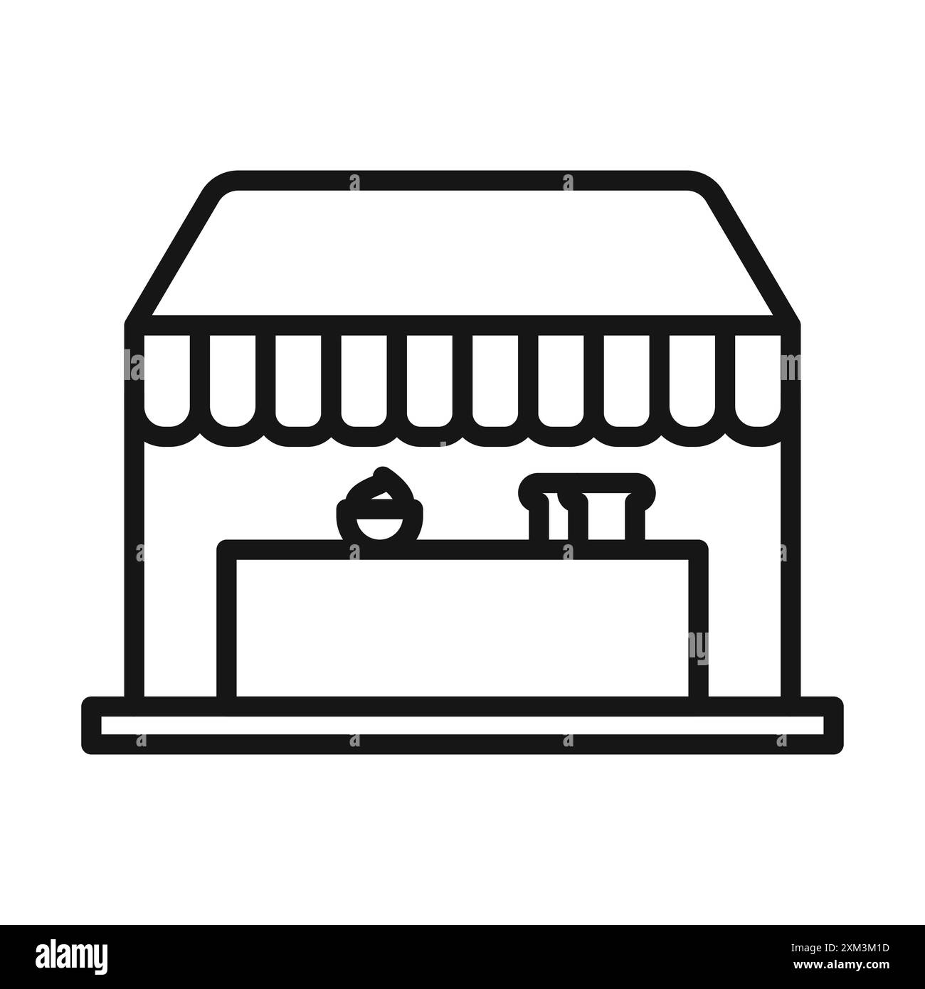 Fresh bakery pastry shop icon Black line art vector in black and white outline set collection ...