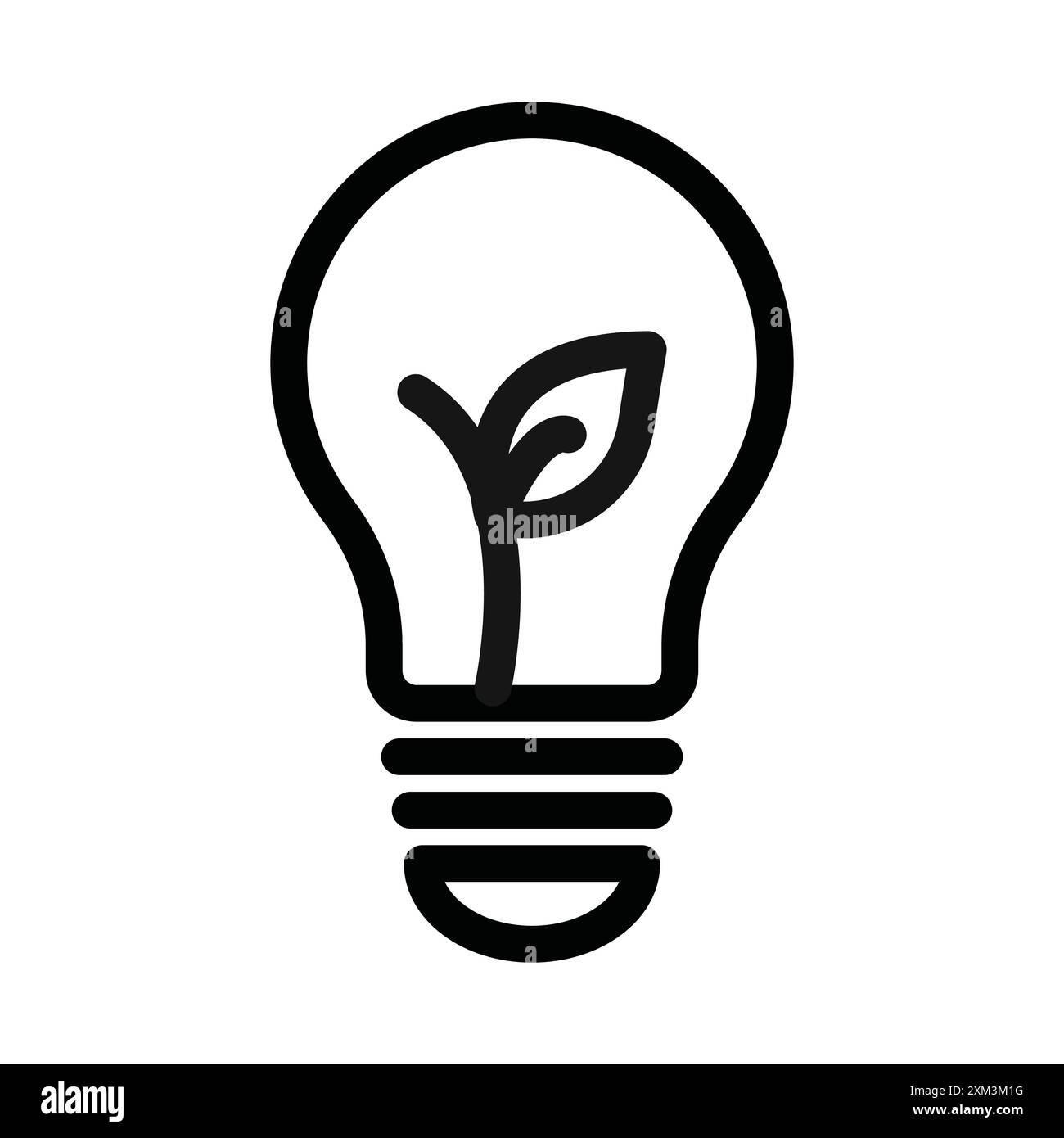 Eco light bulb icon Black line art vector in black and white outline ...