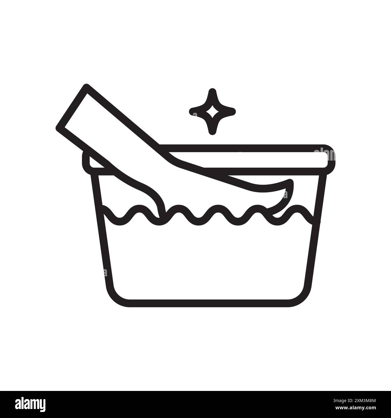 Foot Soak icon Black line art vector in black and white outline set ...
